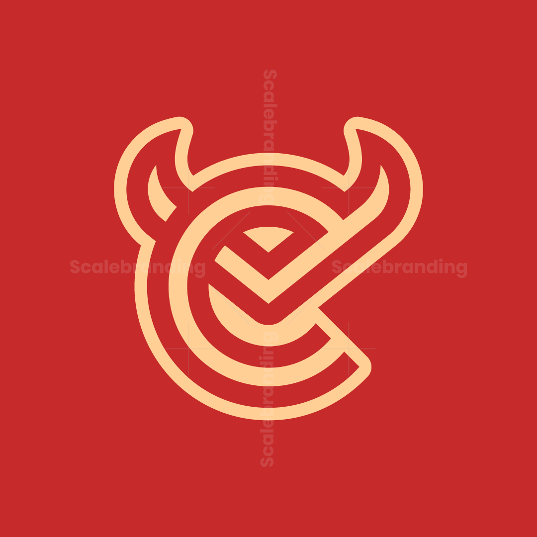 Simple Horned Letter E Logo | Scalebranding