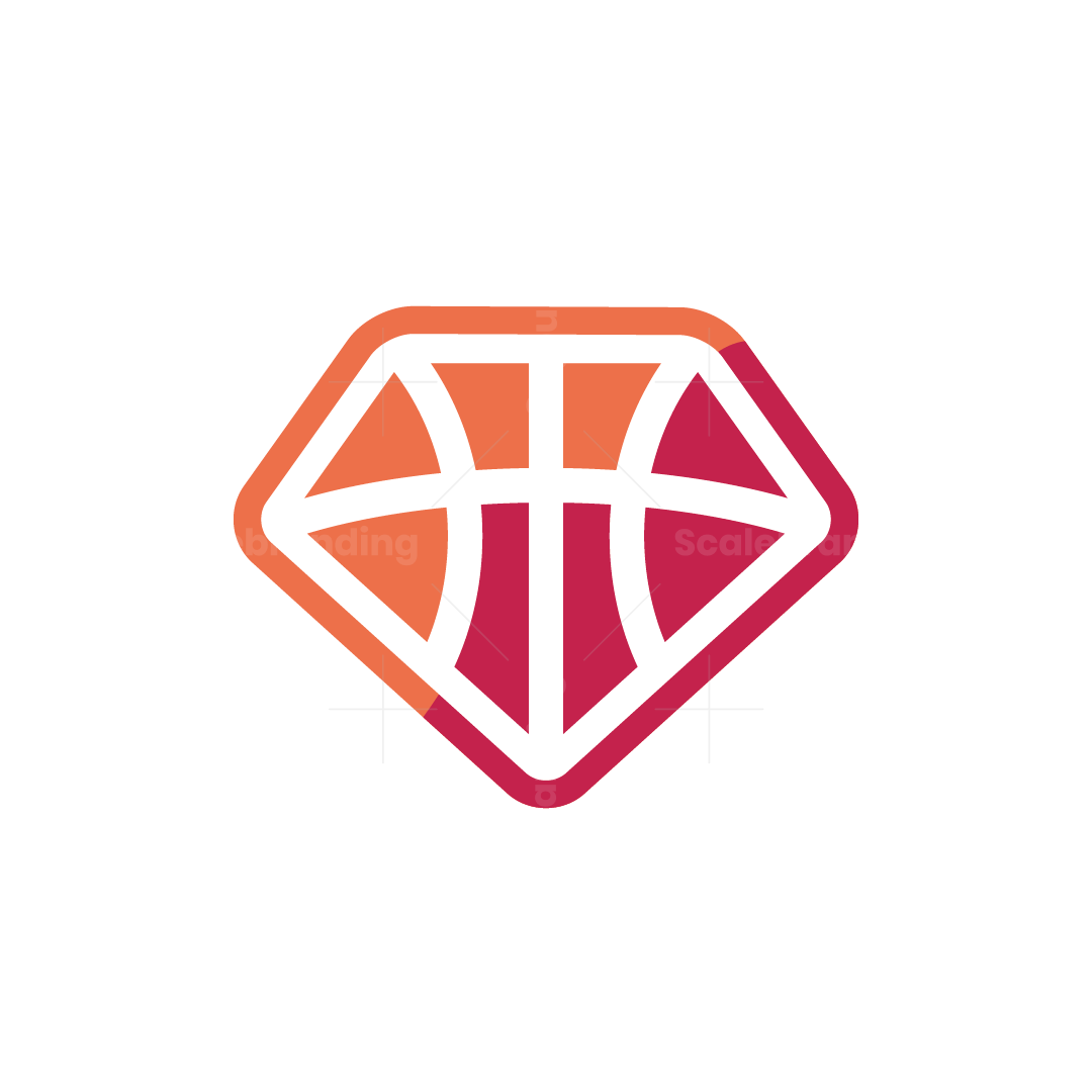 Luxury Sporty Diamond Basketball Logo | Scalebranding
