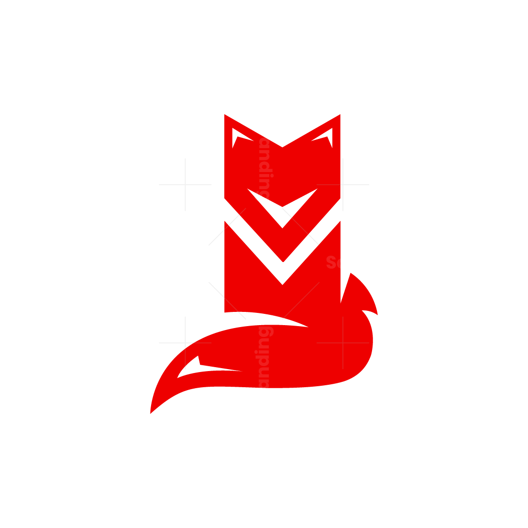 Cute Sitting Grey Fox Logo | Scalebranding