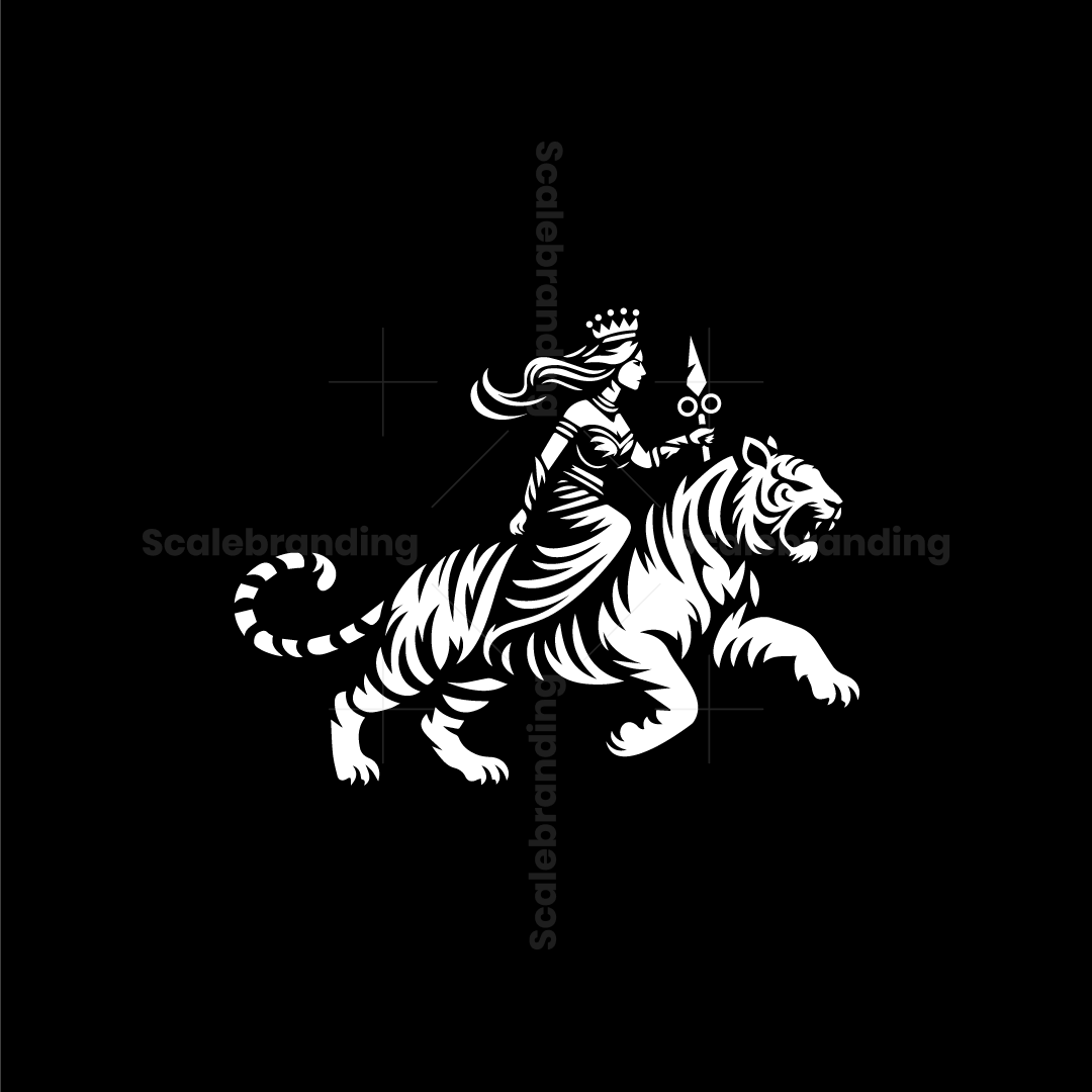 Powerful Queen of Tiger logo | Scalebranding