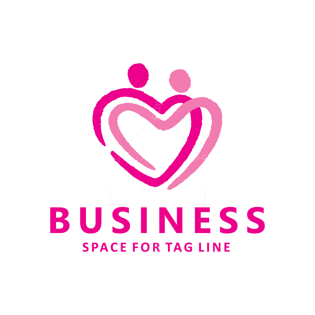 Two Hearts Love Together logo | Scalebranding