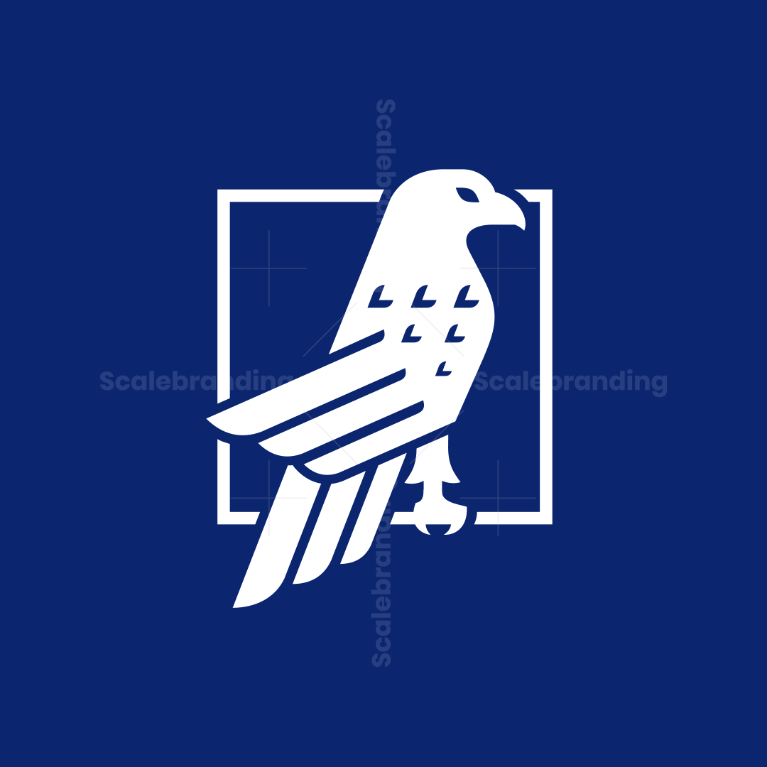 Hawk square Bird Eagle geometric Falcon logo | Scalebranding