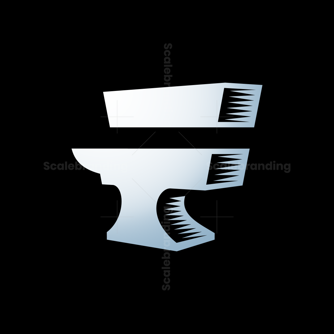 Iron Forge Anvil Letter F Logo | Scalebranding