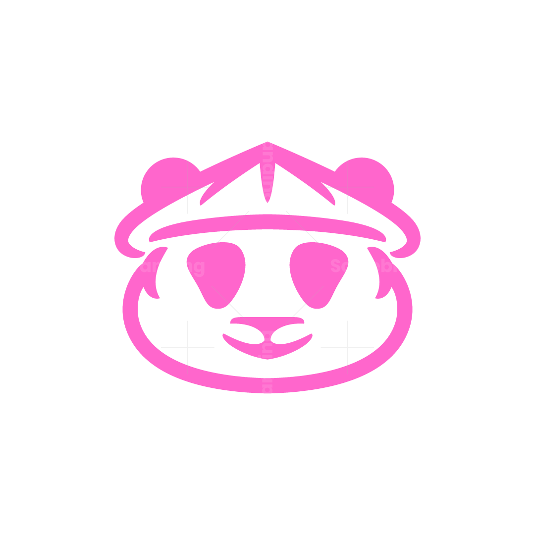 Cool Panda Logo Chinese Hat Panda Logo | Scalebranding