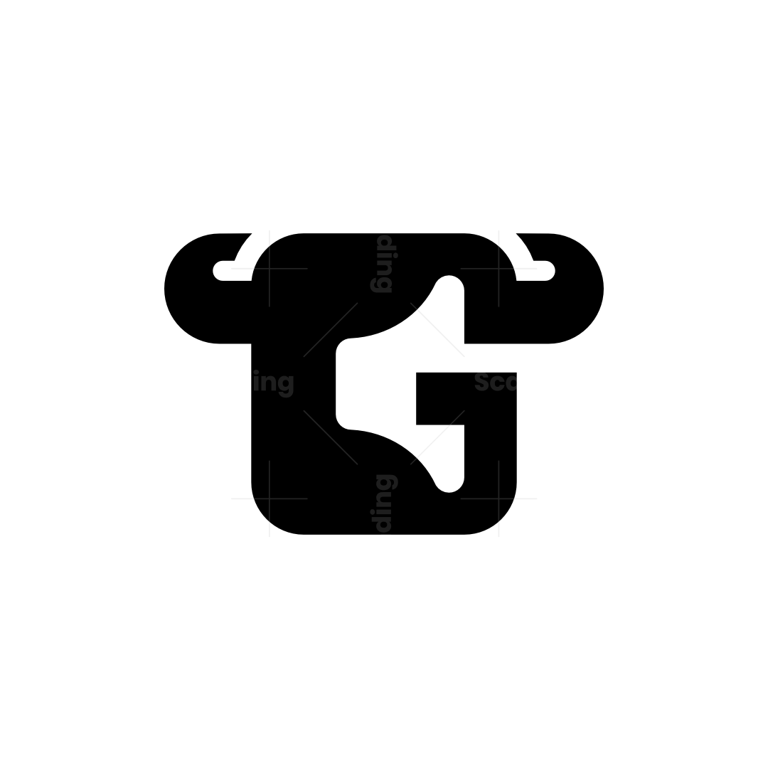 Letter G Bull Horns Iconic Logo | Scalebranding
