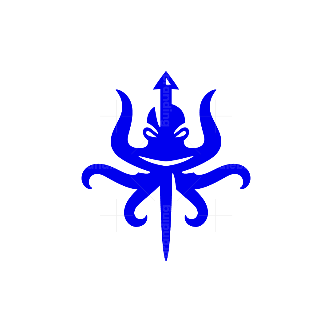 Poseidon Octopus Logo Neptune Trident Octopus Logo | Scalebranding