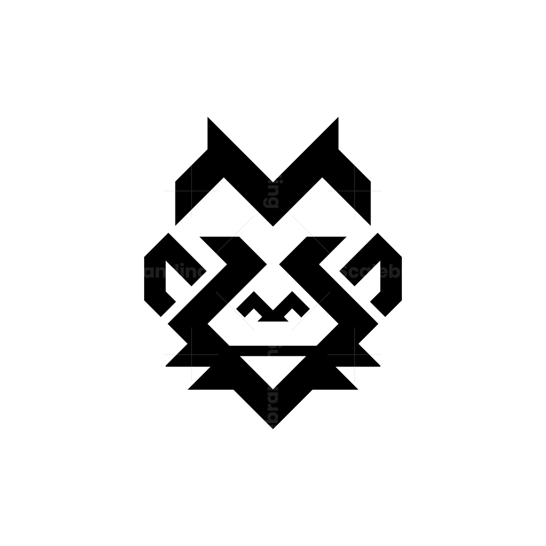 Iconic Geometry Monkey Head Logo | Scalebranding