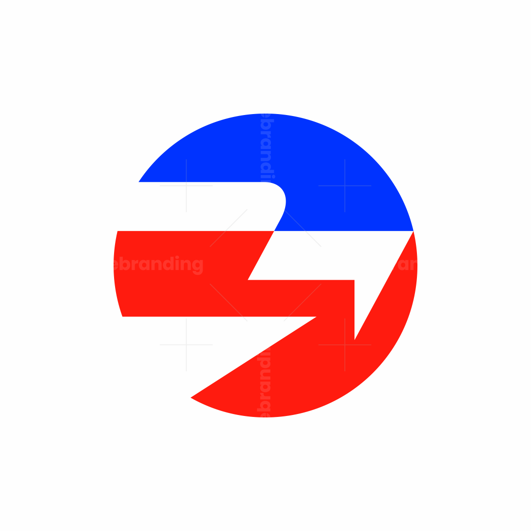 Logo With Red And Blue Circle