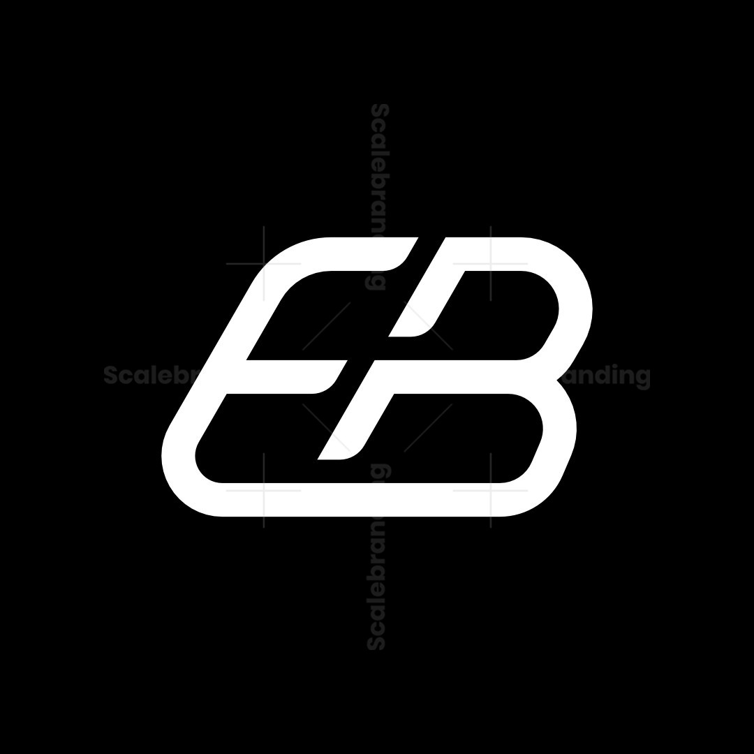 Black Eb Logo Modern And Simple Letter EB Logo, Suitable For Any