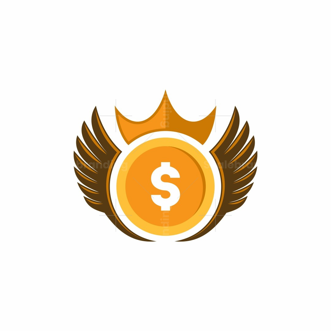 Winged Coin Dollar Logo | Scalebranding
