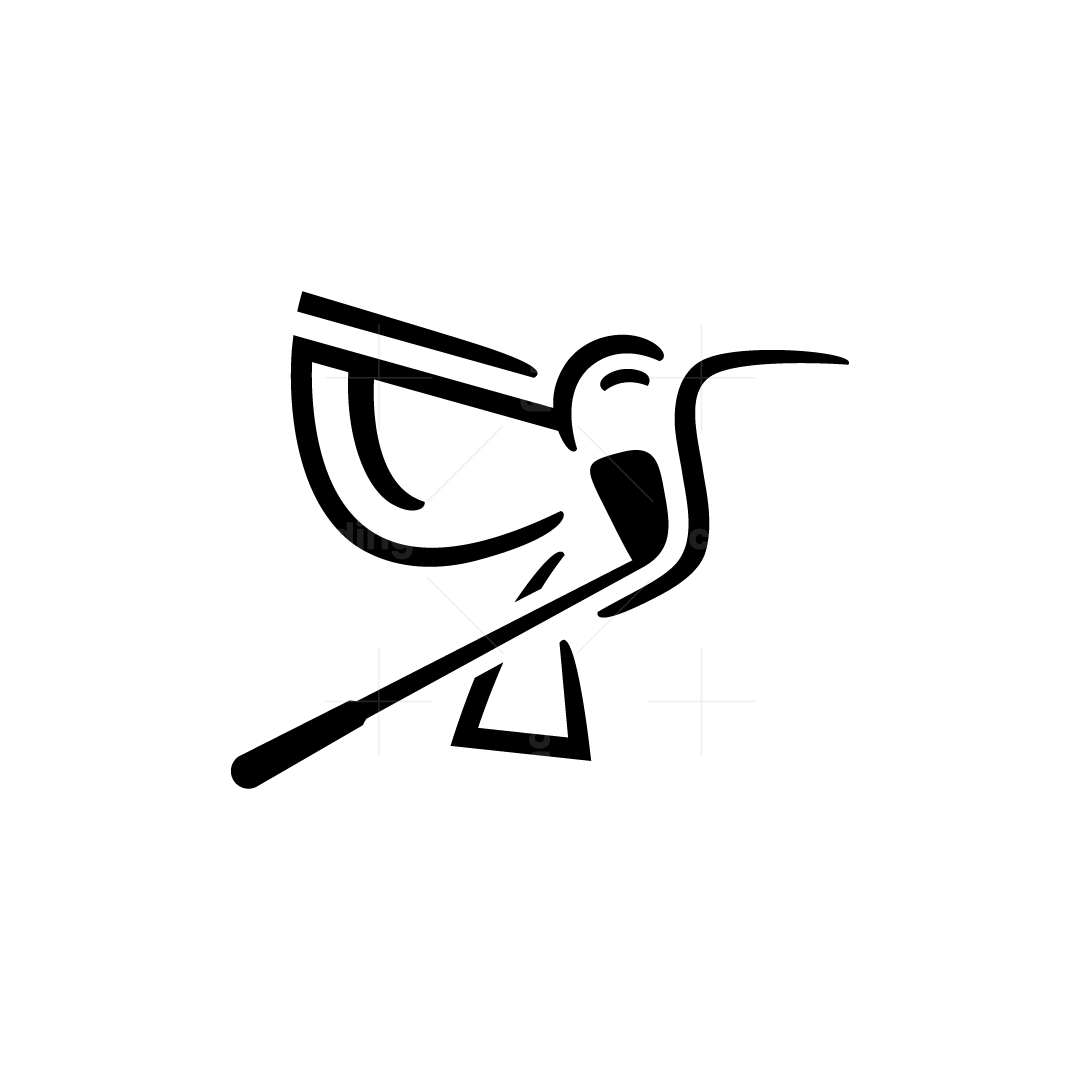 Golfer Golf Club Hummingbird Logo | Scalebranding