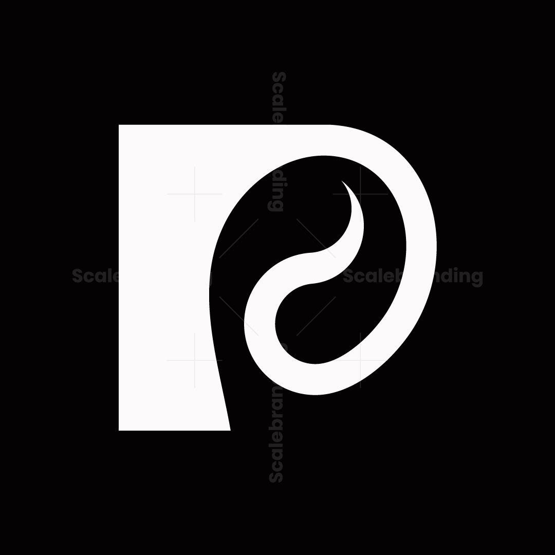 Coffee Bean Letter P Mark Logo | Scalebranding