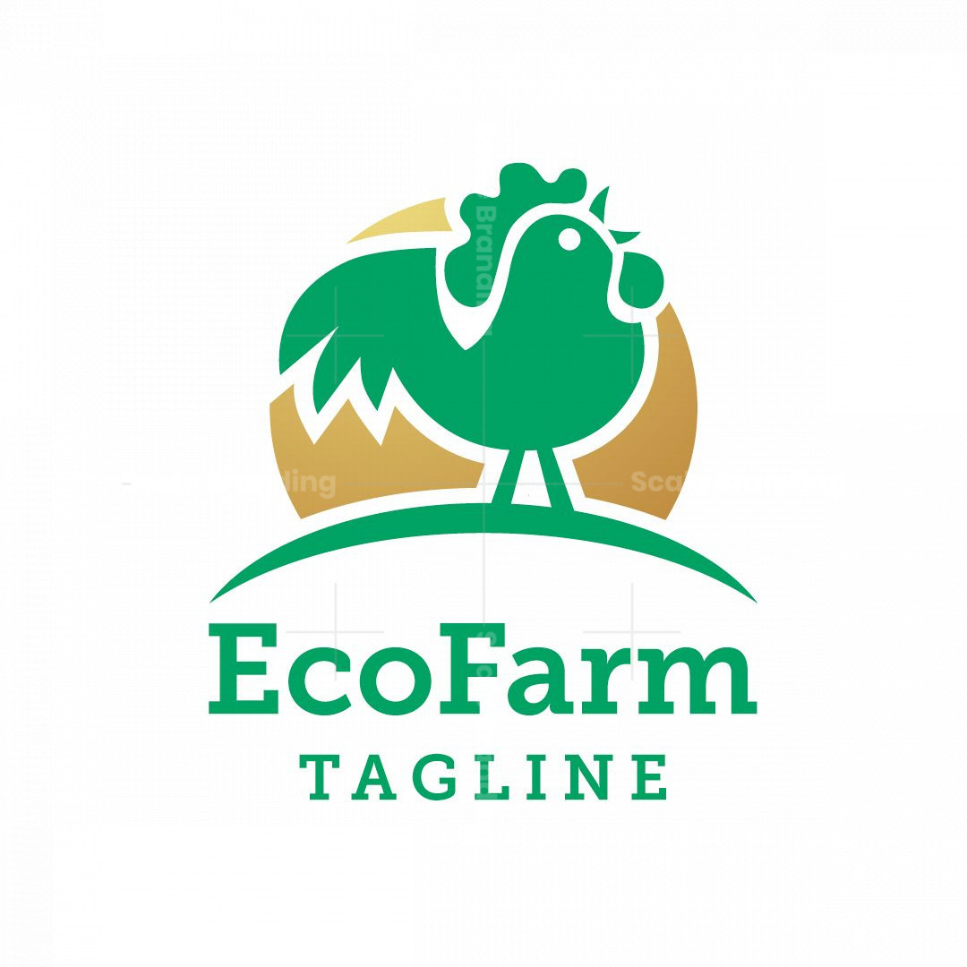 Eco Farm Rooster Restaurant Logo | Scalebranding