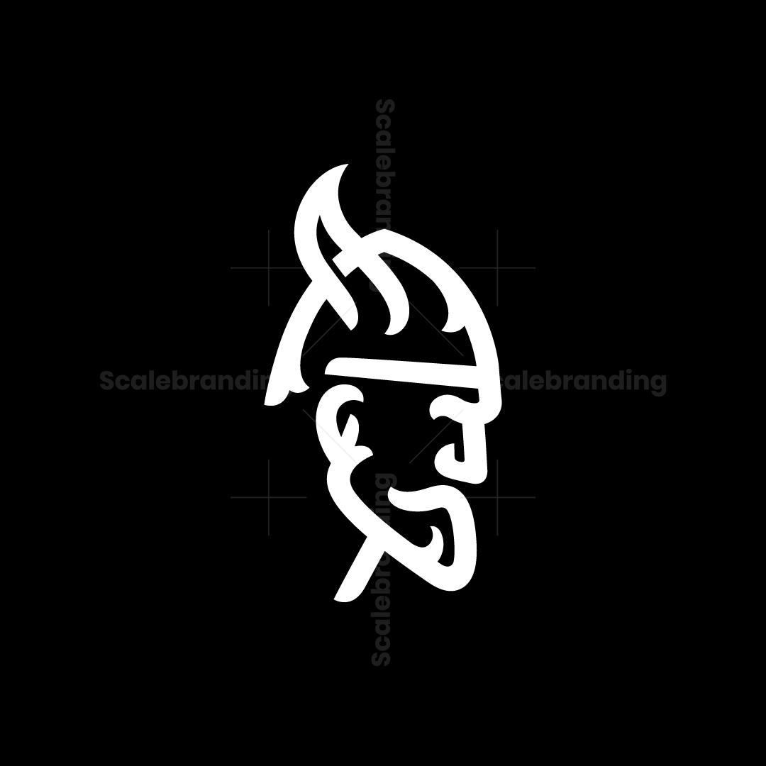 Simple Viking Head Logo Legendary Viking Logo | Scalebranding