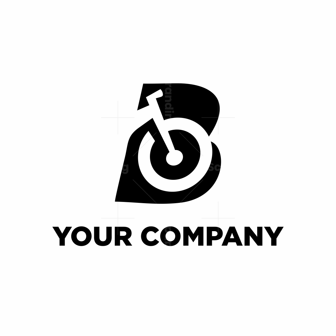 Letter B Bicycle simple combination logo | Scalebranding