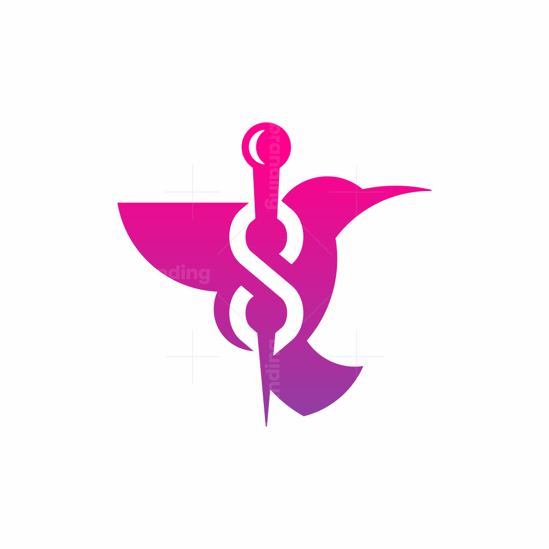 Humming bird Caduceus Medical Logo | Scalebranding