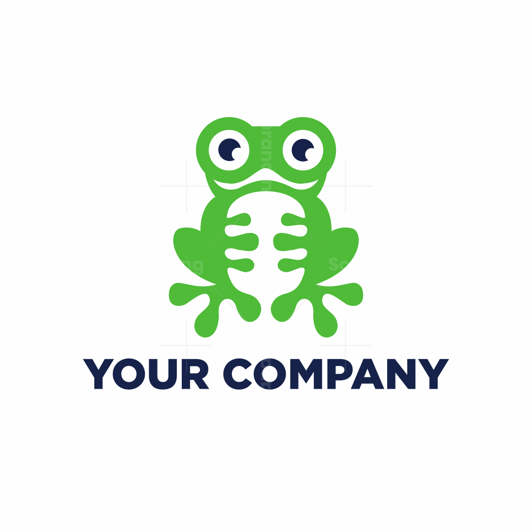 Microphone Frog Podcast simple combination logo | Scalebranding