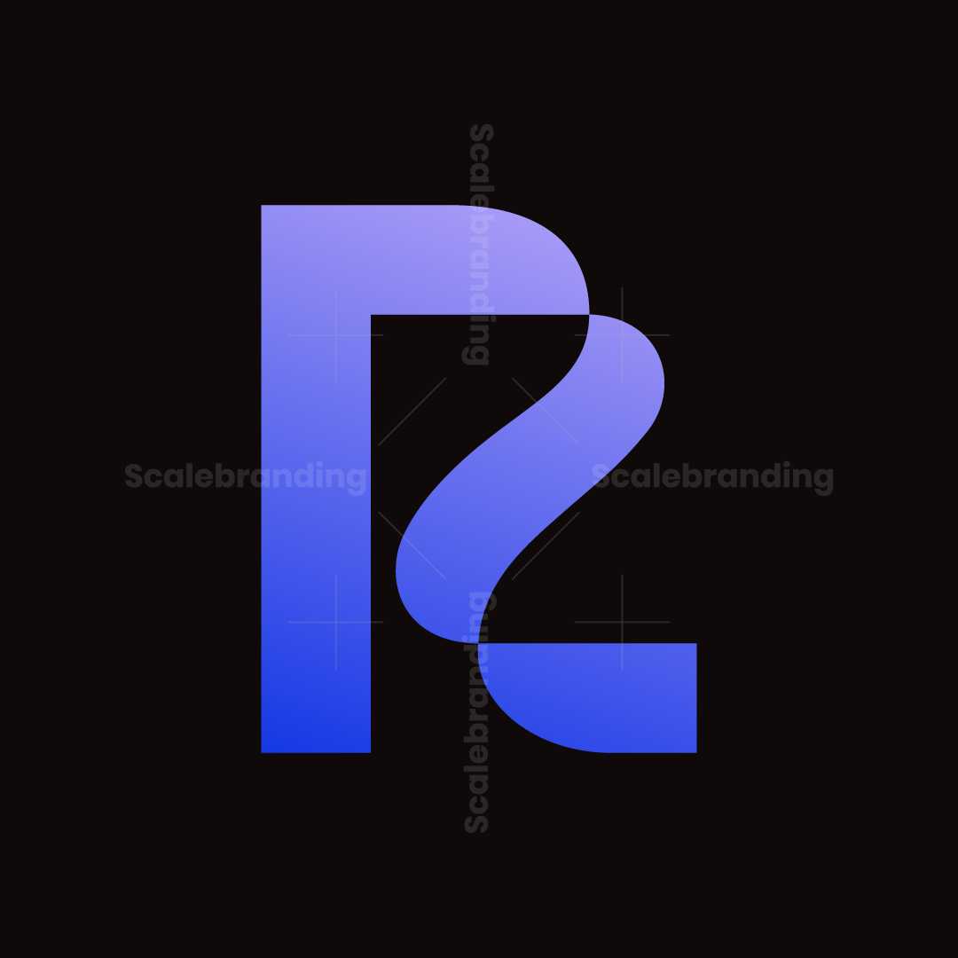 R Letter connect technology logo | Scalebranding