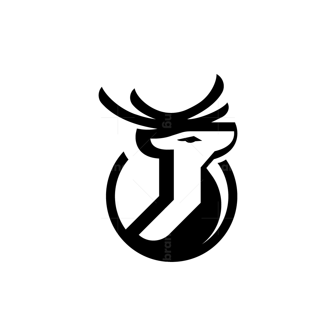 simple deer black mark logo | Scalebranding