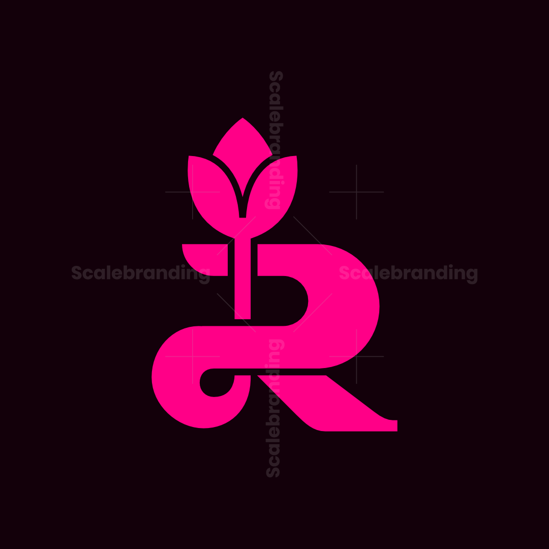 Elegant letter R flower feminine logo | Scalebranding