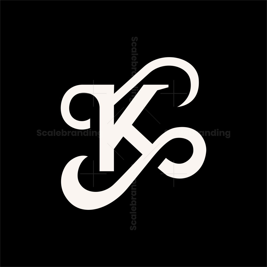 Elegant K Letter Swirl Logo | Scalebranding