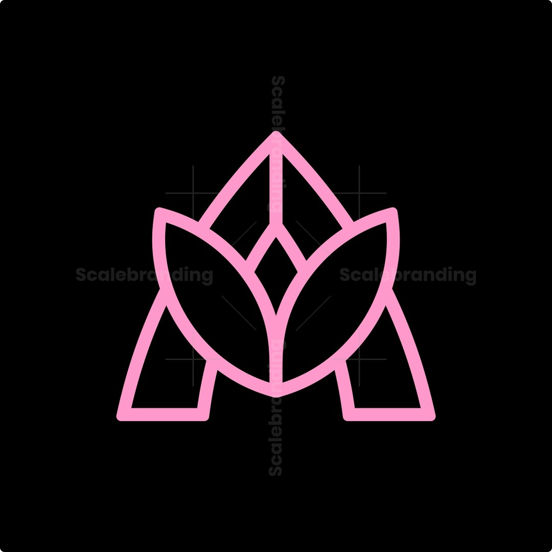 Elegant Letter A Flower Logo | Scalebranding
