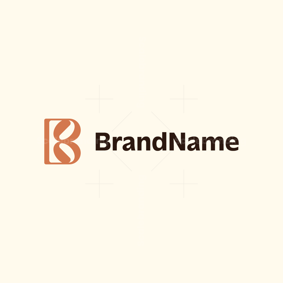Elegant Letter B Coffee Bean Logo | Scalebranding