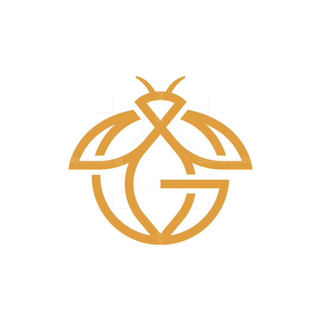 Elegant Letter G With Bee Logo | Scalebranding