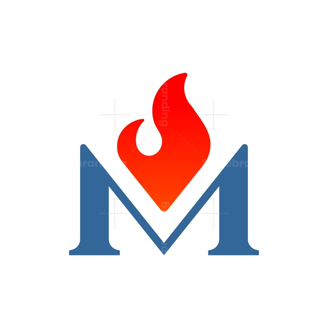 Elegant Letter M Fire Logo | Scalebranding