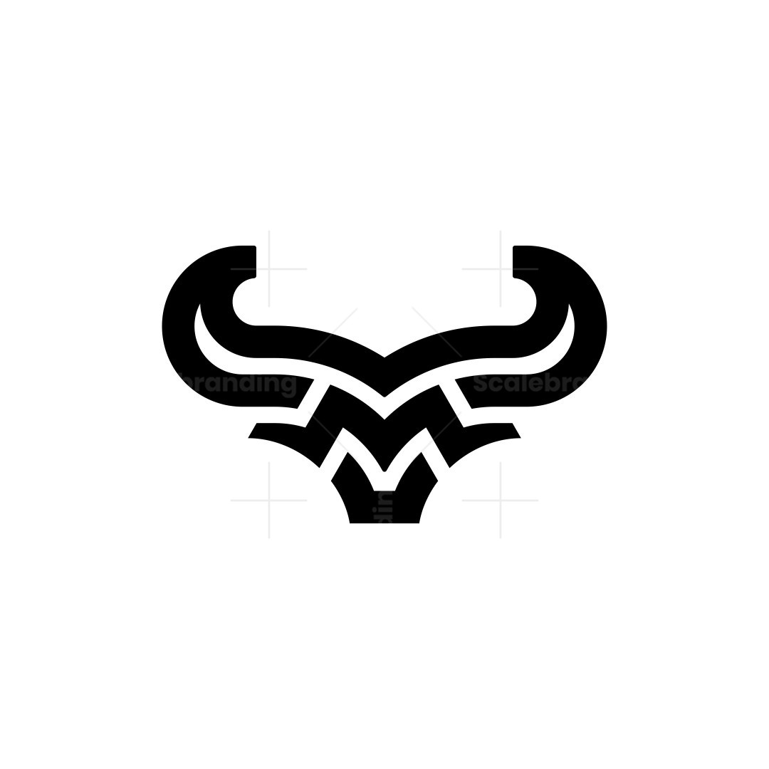 Elegant Letter M Horn Bull Logo | Scalebranding