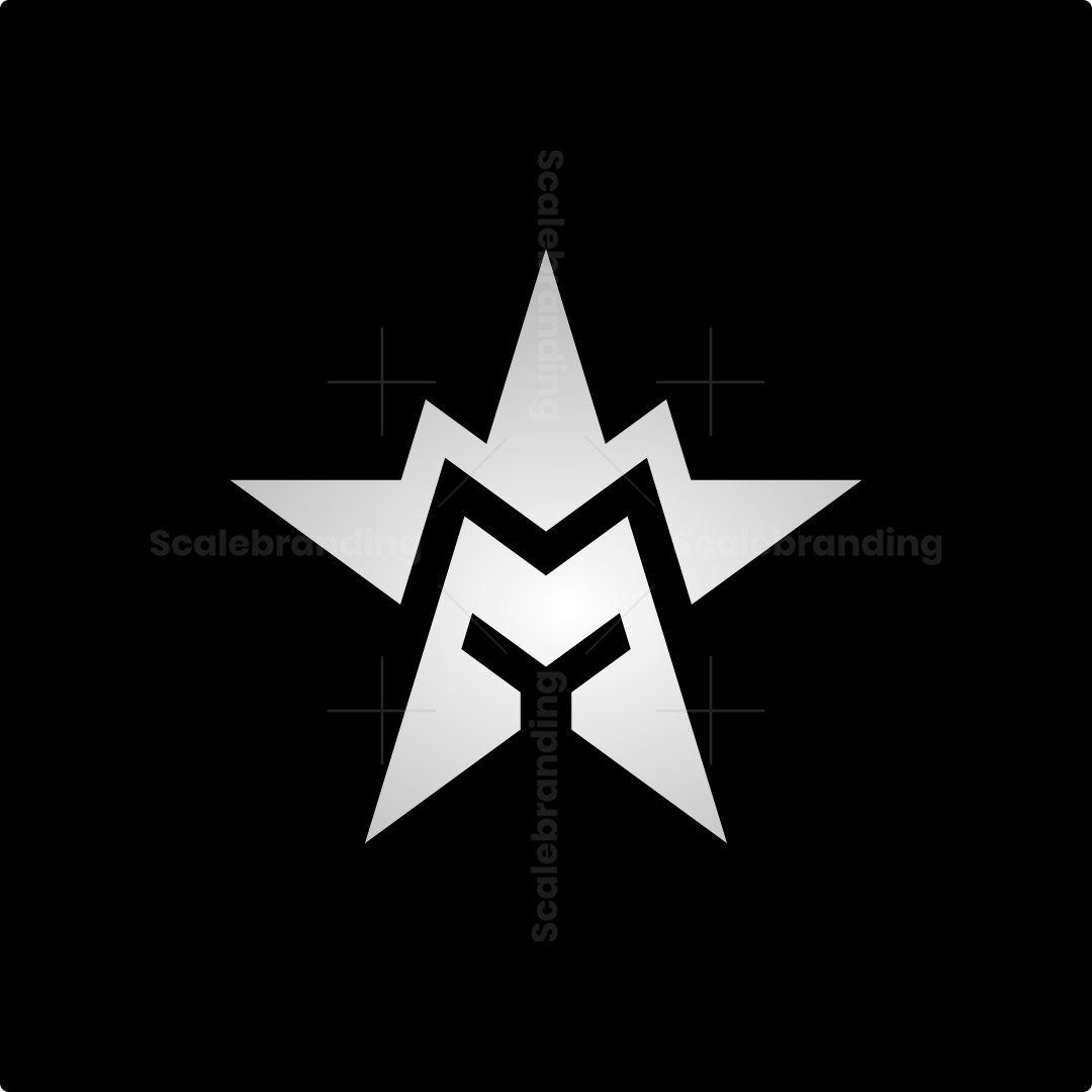 Elegant Letter M Star Logo | Scalebranding