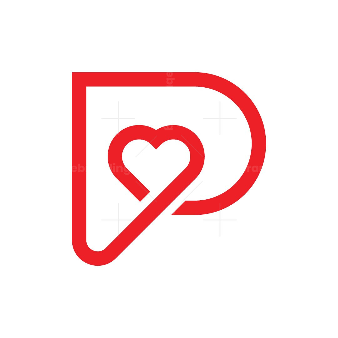 elegant letter P heart logo | Scalebranding