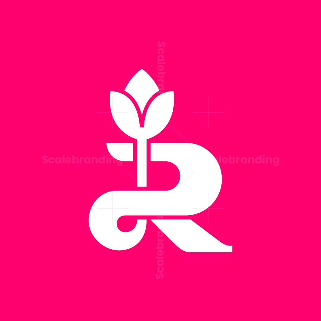 Elegant letter R flower feminine logo | Scalebranding