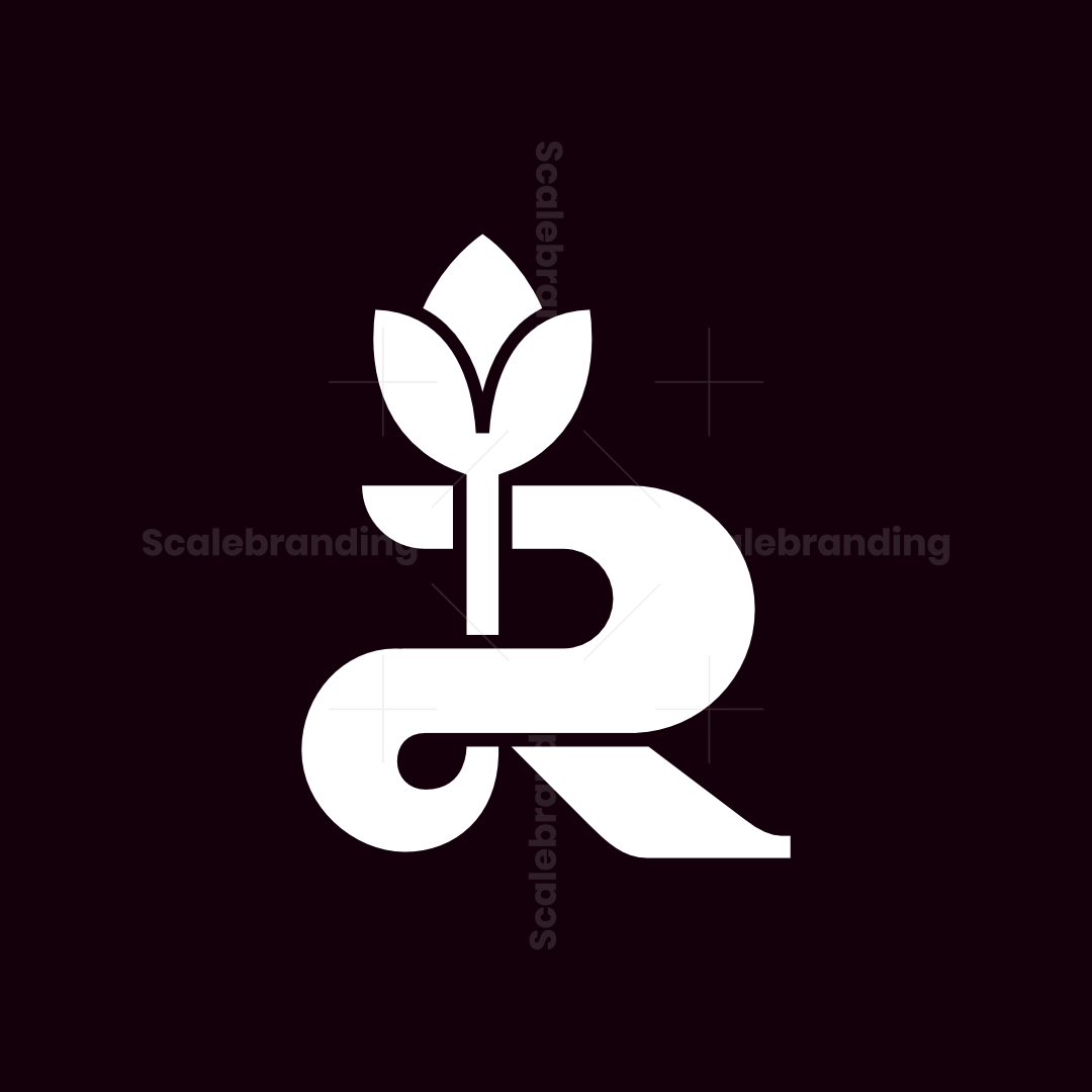 Elegant letter R flower feminine logo | Scalebranding
