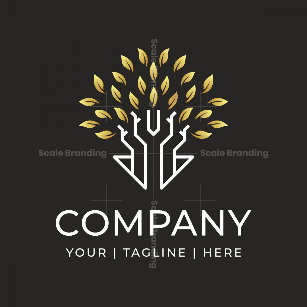 Elegant Letter Y Tree Logo | Scalebranding