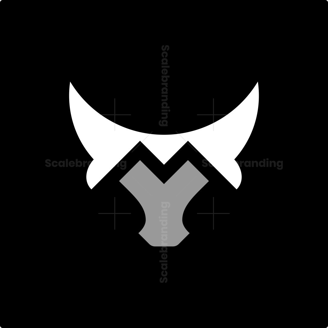 Elegant M Letter Bull Head Logo | Scalebranding