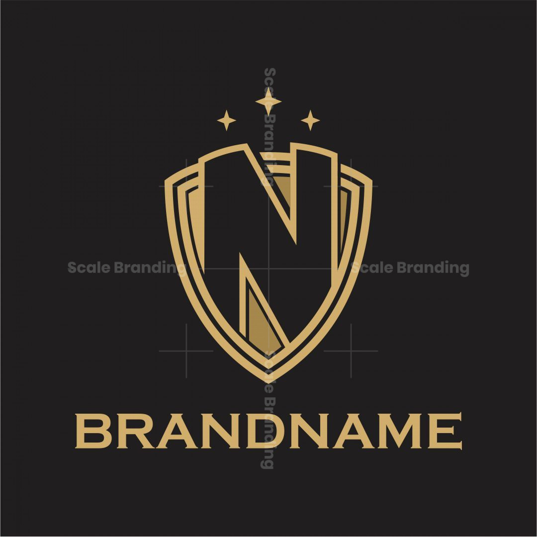 Elegant N Shield Logo | Scalebranding