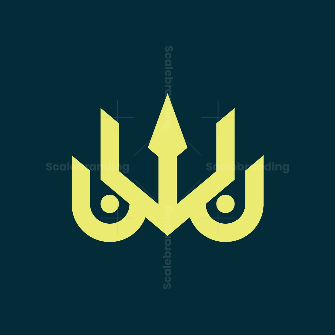 Elegant Victory Owl Trident Logo | Scalebranding