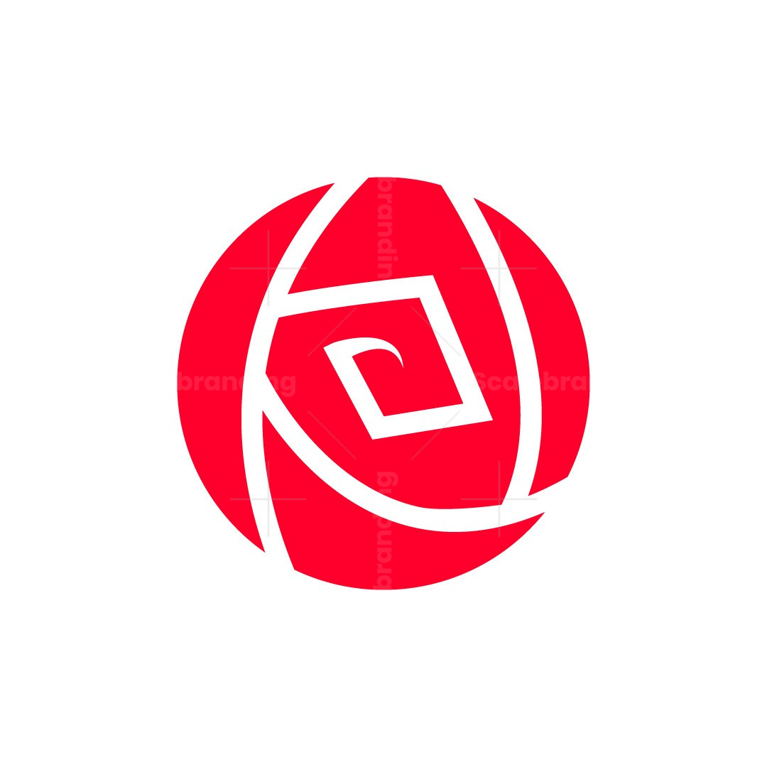 Elegant Red Rose Flower Logo | Scalebranding