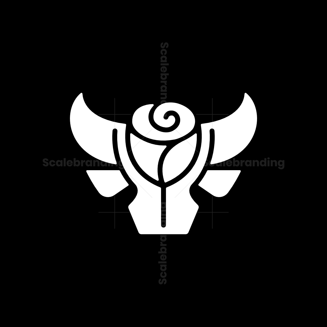 Elegant rose bull head logo | Scalebranding