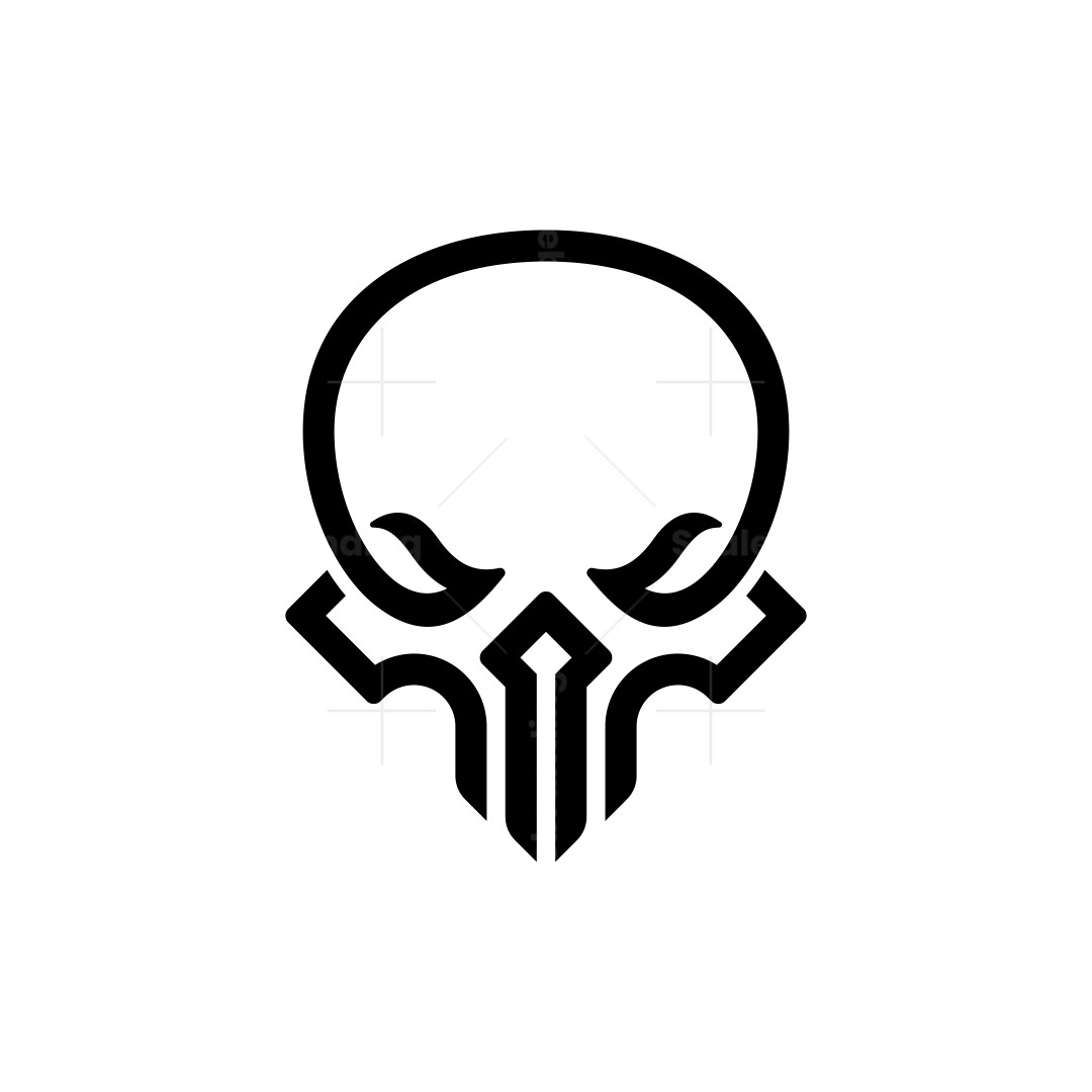 Skull Face Logo Skull Head Logo Design Svg & PNG Files, Skeleton Head