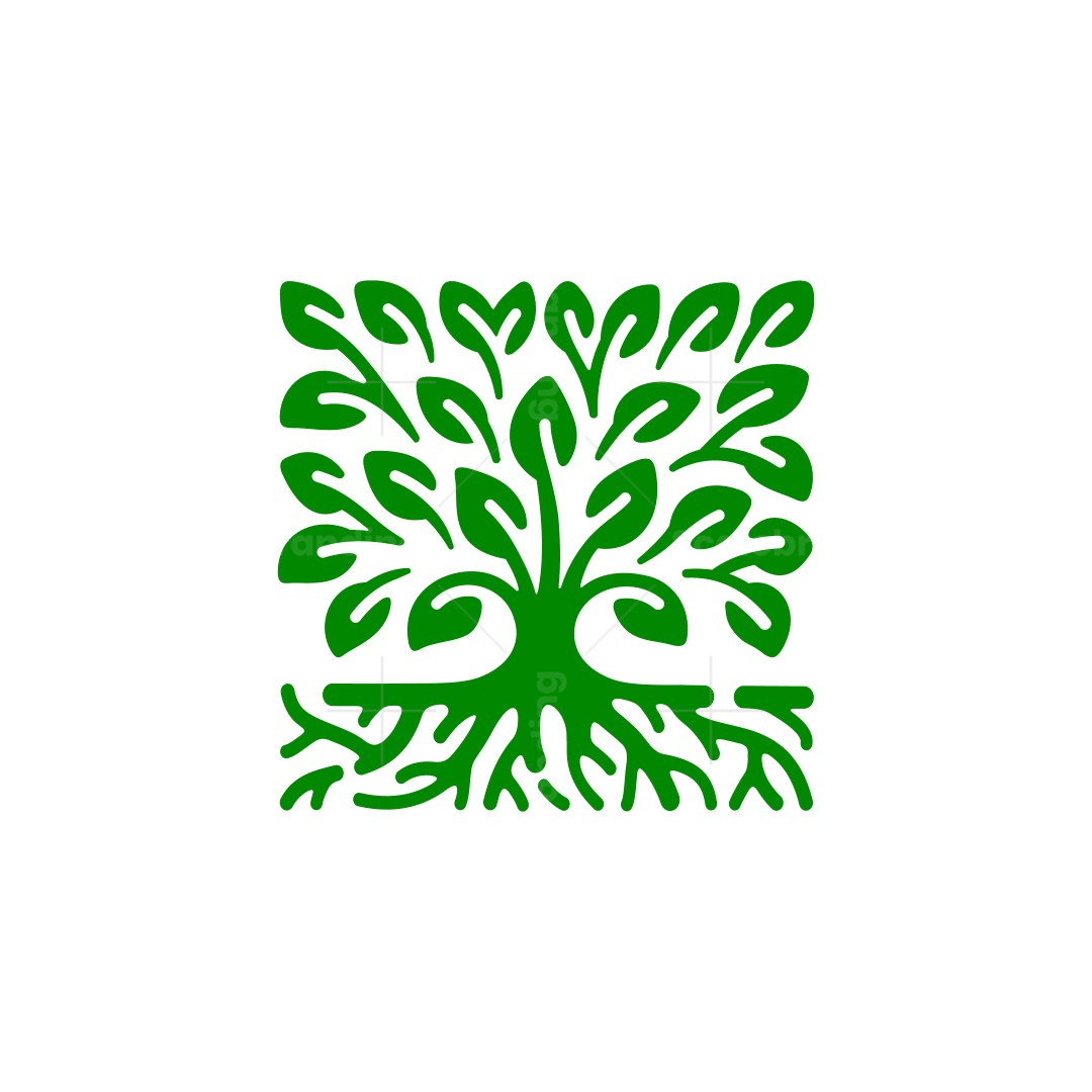 Elegant Square Tree Logo | Scalebranding