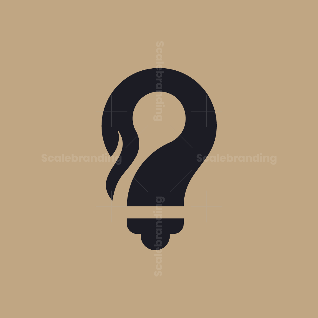 Elegant Swan Light Bulb Mark Logo | Scalebranding