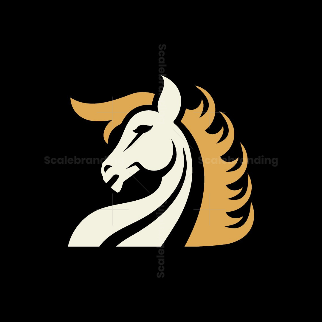 Elegant White Horse Logo | Scalebranding