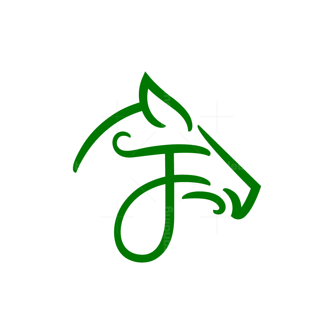 Letter F Golden Horse Logo | Scalebranding