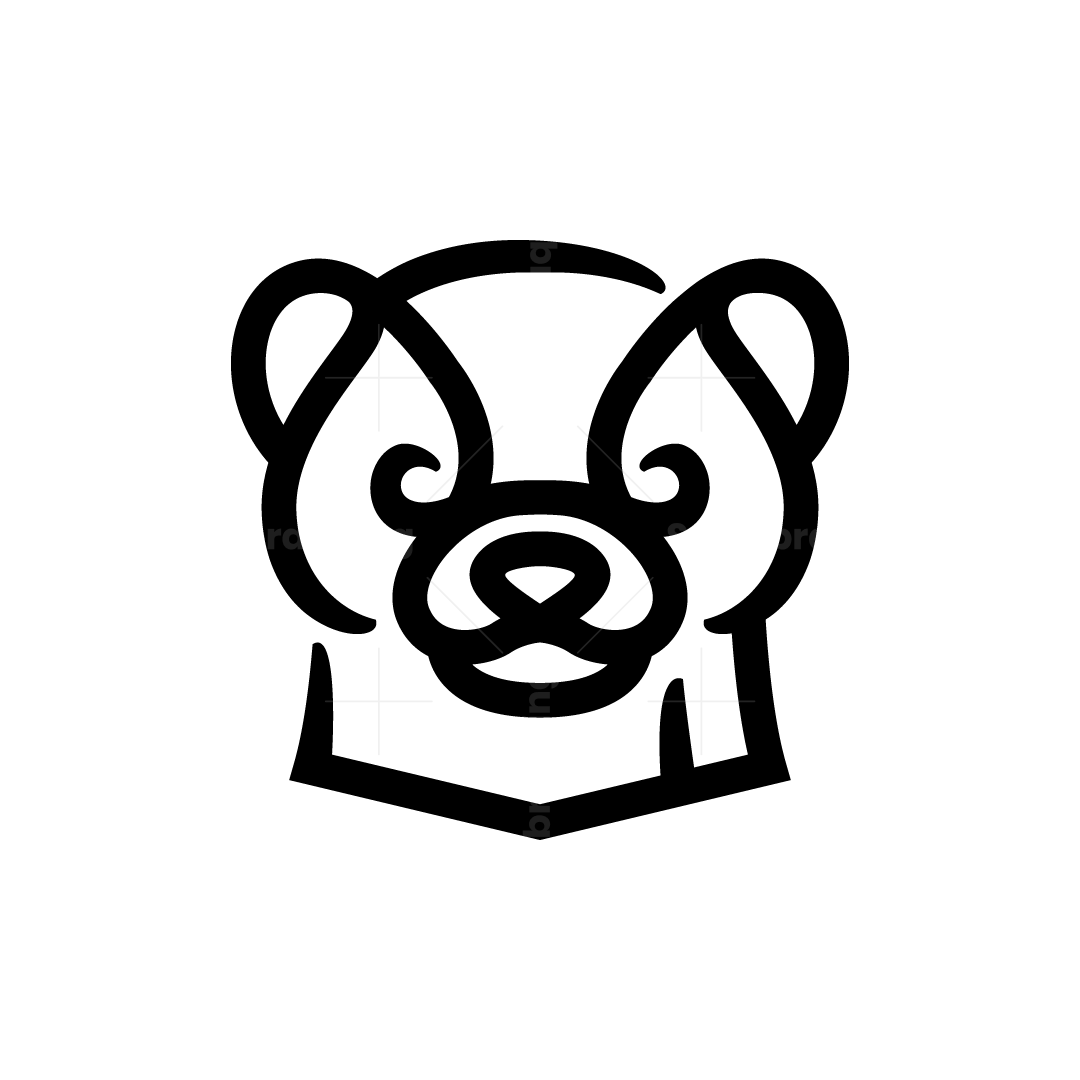 Ferret Head Logo Black Ferret Logo | Scalebranding