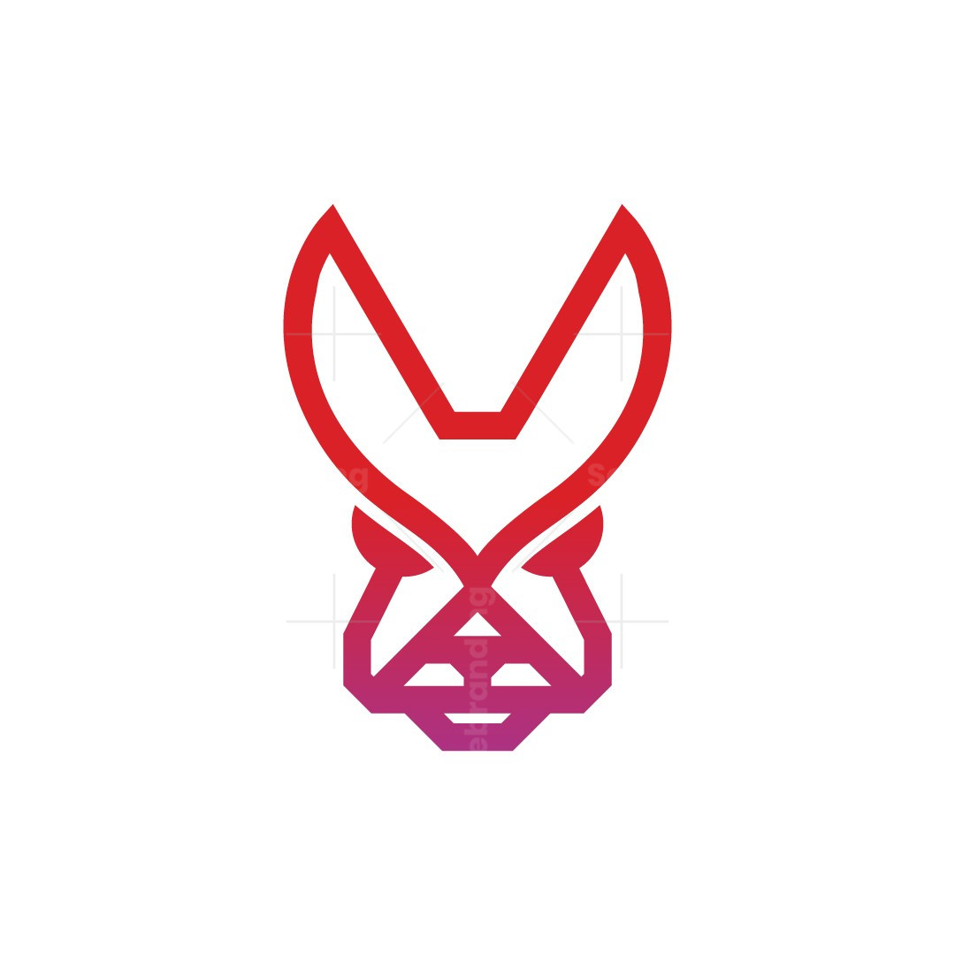 Evil Rabbit Logo Angry Bunny Logo Rabbit Head Logo | Scalebranding