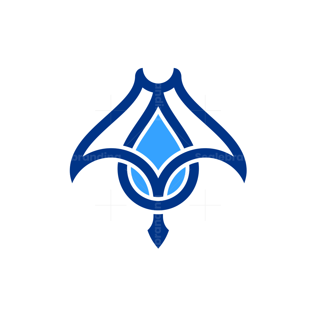Blue Water Drop Manta Ray Logo | Scalebranding