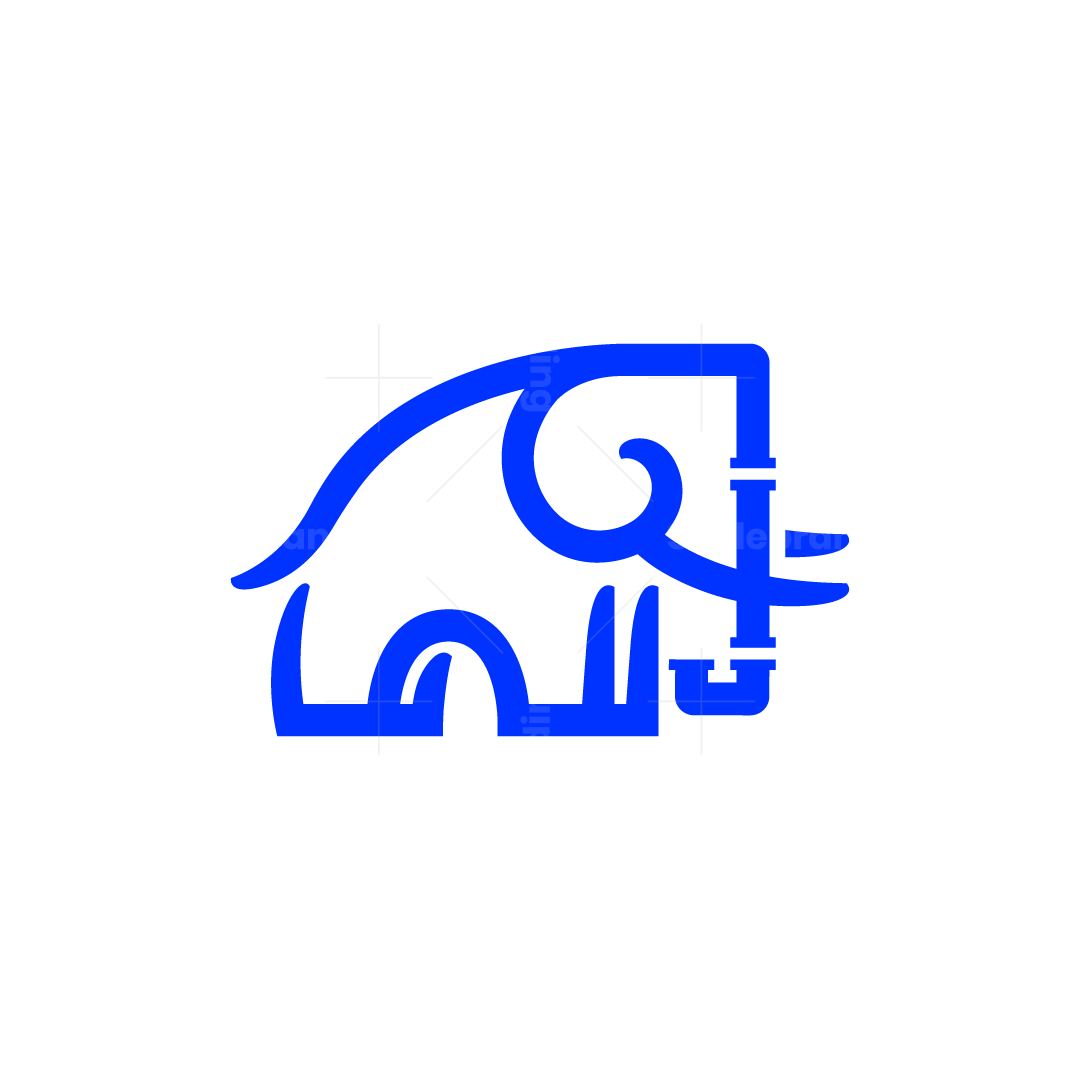 Water Pipes Blue Elephant Logo Elephant Plumbing Logo | Scalebranding