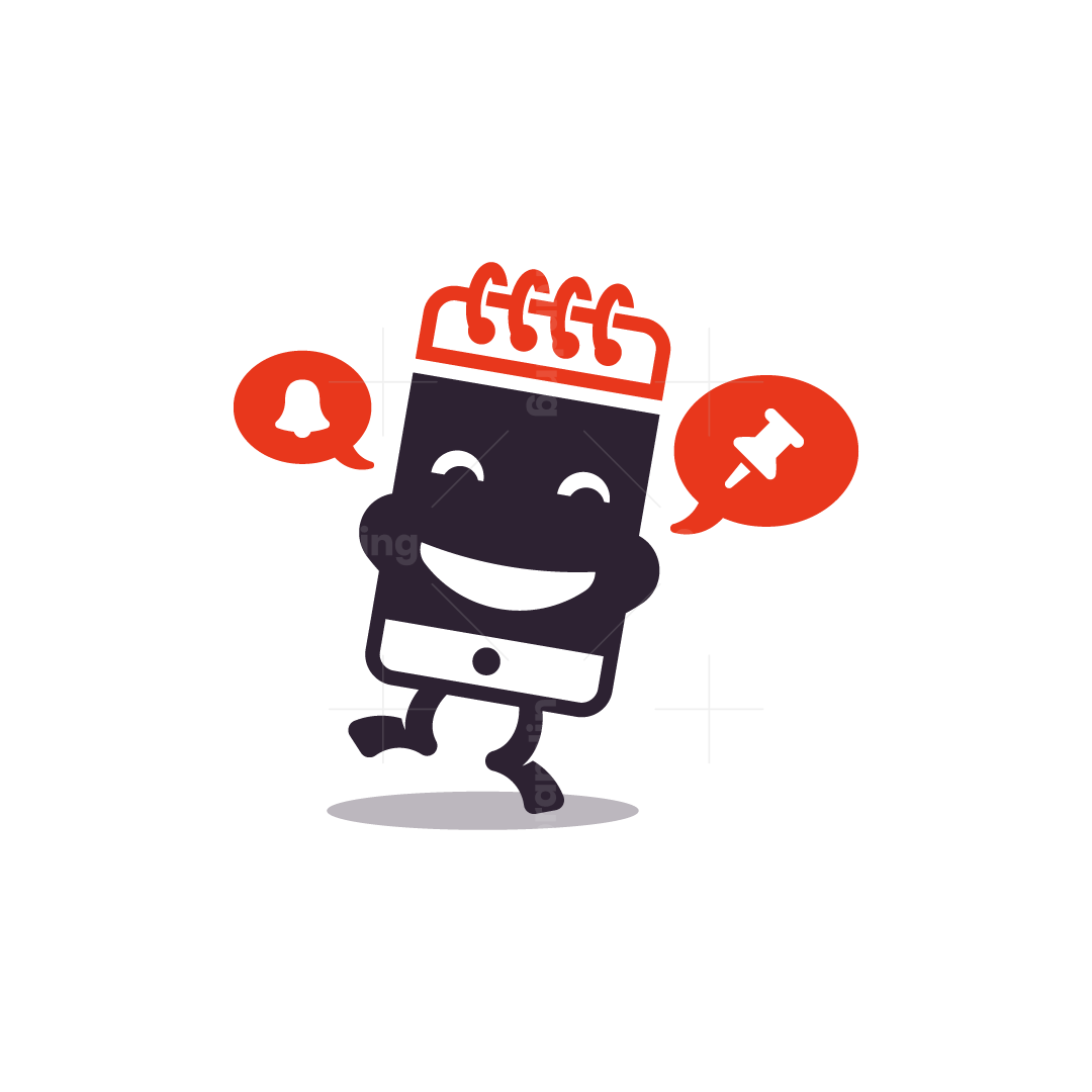 Calendar Smartphone App Mascot Logo | Scalebranding